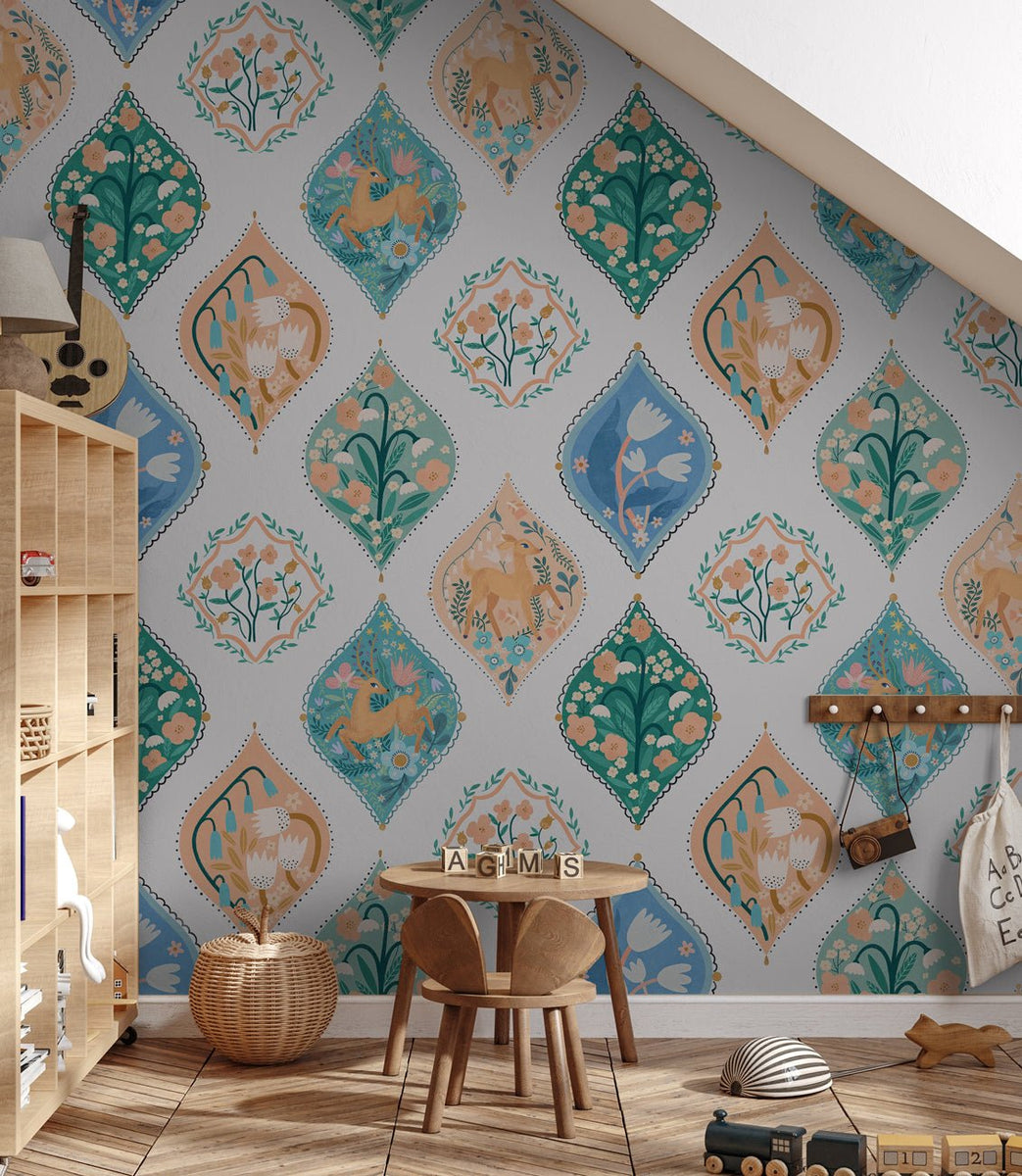 Children's magic arabesque wallpaper - Muralconcept