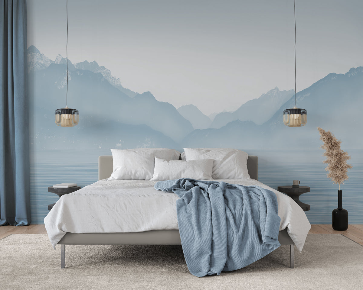 Annecy and its peaceful lake wallpaper - Muralconcept