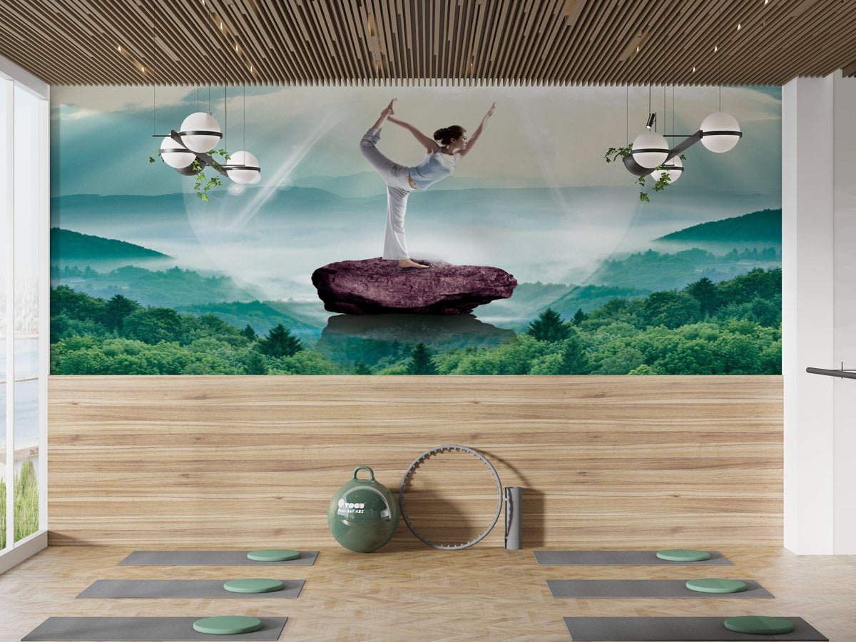 Yoga Gym wallpaper - #shop_name - Muralconcept